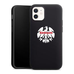 DeinDesign iPhone 12 mini Handy Premium Silikon H&uuml;lle Handyh&uuml;lle schwarz Case Eagle Retro Logo Silikon Premium Case