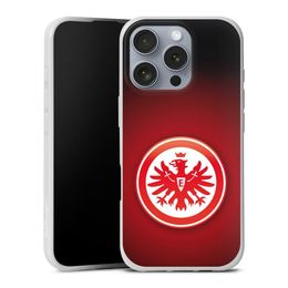 DeinDesign iPhone 16 Pro Handy Silikon H&uuml;lle Case wei&szlig; Handyh&uuml;lle Official Licensed Product Coat Of Arms Eintracht Frankfurt Silikon Case