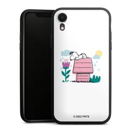 DeinDesign iPhone Xr Handy Premium Silikon H&uuml;lle Handyh&uuml;lle schwarz Case Snoopy Dog Official Licensed Product Silikon Premium Case