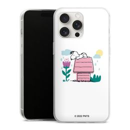 DeinDesign iPhone 15 Pro Max Handy Silikon H&uuml;lle Case transparent Handyh&uuml;lle Snoopy Dog Official Licensed Product Silikon Case