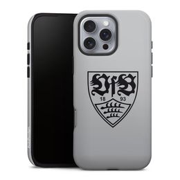 DeinDesign iPhone 16 Pro Max Handy Panzer Handyh&uuml;lle robuste Outdoor H&uuml;lle Schutzh&uuml;lle gl&auml;nzend Logo Official Licensed Product Vfb Stuttgart Tough Case