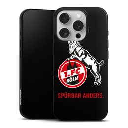 DeinDesign iPhone 16 Pro Handy Slim Case extra d&uuml;nn Silikon Handyh&uuml;lle schwarz H&uuml;lle Official Licensed Product Transparent 1. Fc K&ouml;ln Silikon Slim Case