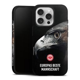 DeinDesign iPhone 16 Pro Handy Panzer Handyh&uuml;lle robuste Outdoor H&uuml;lle Schutzh&uuml;lle matt European Cup Official Licensed Product Eintracht Frankfurt Tough Case