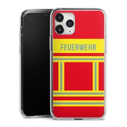 DeinDesign iPhone 11 Pro Max Handy Silikon H&uuml;lle Case transparent Handyh&uuml;lle Fire Fighters Fire Fighter Life Saver Silikon Case