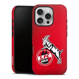 DeinDesign iPhone 16 Pro Handy Panzer Handyh&uuml;lle robuste Outdoor H&uuml;lle Schutzh&uuml;lle matt 1. Fc K&ouml;ln Effzeh Official Licensed Product Tough Case