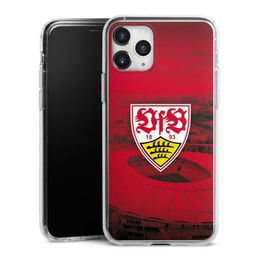 DeinDesign iPhone 11 Pro Max Handy Silikon H&uuml;lle Case transparent Handyh&uuml;lle Vfb Stuttgart Official Licensed Product Stadium Silikon Case