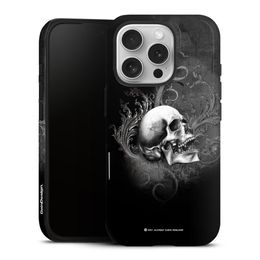 DeinDesign iPhone 16 Pro Handy Panzer Handyh&uuml;lle robuste Outdoor H&uuml;lle Schutzh&uuml;lle gl&auml;nzend Gothic Skull Skulls Tough Case