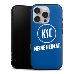 DeinDesign iPhone 16 Pro Handy Slim Case extra d&uuml;nn Silikon Handyh&uuml;lle schwarz H&uuml;lle Karlsruher Sc Statement Ksc Silikon Slim Case