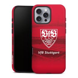 DeinDesign iPhone 16 Pro Max Handy Panzer Handyh&uuml;lle robuste Outdoor H&uuml;lle Schutzh&uuml;lle gl&auml;nzend Stadium Official Licensed Product Vfb Stuttgart Tough Case