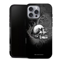 DeinDesign iPhone 16 Pro Max Handy Panzer Handyh&uuml;lle robuste Outdoor H&uuml;lle Schutzh&uuml;lle gl&auml;nzend Gothic Skull Skulls Tough Case