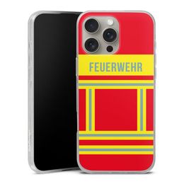 DeinDesign iPhone 16 Pro Max Handy Silikon H&uuml;lle Case transparent Handyh&uuml;lle Fire Fighters Life Saver Fire Fighter Silikon Case