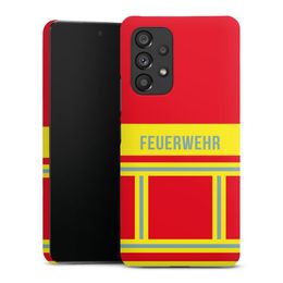 DeinDesign Galaxy A53 5G Handy Premium Case Smartphone Handyh&uuml;lle Schutzh&uuml;lle matt Fire Fighters Fire Fighter Life Saver Premium Case