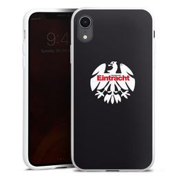 DeinDesign iPhone Xr Handy Silikon H&uuml;lle Case wei&szlig; Handyh&uuml;lle Eagle Retro Logo Silikon Case