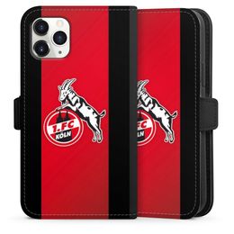 DeinDesign iPhone 11 Pro Handy Klapph&uuml;lle Handyh&uuml;lle aus Kunst Leder schwarz Flip Case 1. Fc K&ouml;ln Billy Goat Hennes Official Licensed Product Sideflip mit Lasche