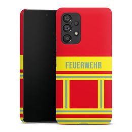 DeinDesign Galaxy A53 5G Handy Premium Case Smartphone Handyh&uuml;lle Schutzh&uuml;lle gl&auml;nzend Fire Fighters Fire Fighter Life Saver Premium Case