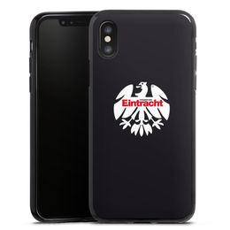 DeinDesign iPhone X Handy Silikon H&uuml;lle Case schwarz Handyh&uuml;lle Eagle Retro Logo