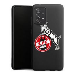 DeinDesign Galaxy A52s 5G Handy Premium Silikon H&uuml;lle Handyh&uuml;lle schwarz Case Transparent 1. Fc K&ouml;ln Logo Silikon Premium Case
