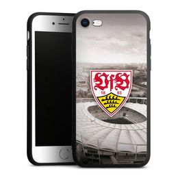 DeinDesign iPhone SE (2020) Handy Premium Silikon H&uuml;lle Handyh&uuml;lle schwarz Case Official Licensed Product Stadium Vfb Stuttgart Silikon Premium Case