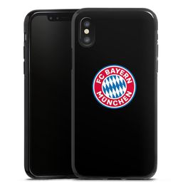 DeinDesign iPhone X Handy Silikon H&uuml;lle Case schwarz Handyh&uuml;lle Fc Bayern M&uuml;nchen Logo Official Licensed Product