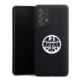 DeinDesign Galaxy A52s 5G Handy Premium Silikon H&uuml;lle Handyh&uuml;lle schwarz Case Logo Eintracht Frankfurt Eagle Silikon Premium Case