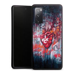 DeinDesign Galaxy S20 FE Handy Premium Silikon H&uuml;lle Handyh&uuml;lle schwarz Case 1. Fc Kaiserslautern Heart 1. Fck Silikon Premium Case