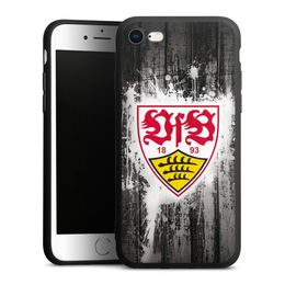 DeinDesign iPhone SE (2020) Handy Premium Silikon H&uuml;lle Handyh&uuml;lle schwarz Case Vfb Stuttgart Bundesliga Official Licensed Product Silikon Premium Case