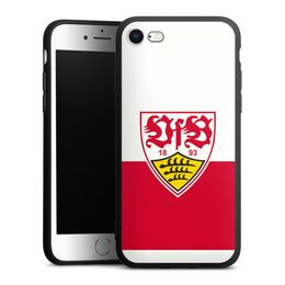 DeinDesign iPhone SE (2020) Handy Premium Silikon H&uuml;lle Handyh&uuml;lle schwarz Case Vfb Stuttgart Official Licensed Product Logo Silikon Premium Case