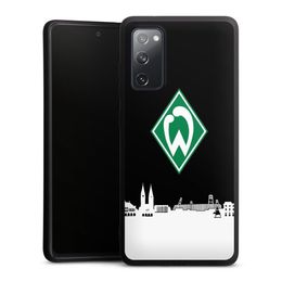 DeinDesign Galaxy S20 FE 5G Handy Premium Silikon H&uuml;lle Handyh&uuml;lle schwarz Case Sv Werder Bremen Skyline Official Licensed Product Silikon Premium Case