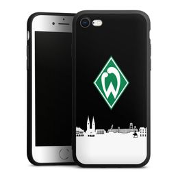 DeinDesign iPhone SE (2020) Handy Premium Silikon H&uuml;lle Handyh&uuml;lle schwarz Case Skyline Sv Werder Bremen Official Licensed Product Silikon Premium Case