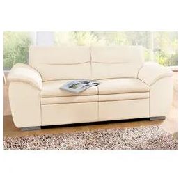 2-Sitzer COTTA "Leandra" Sofas Gr. B/H/T: 185cm x 88cm x 90cm, Kunstleder SOFTLUX, beige (creme)