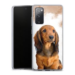 DeinDesign Galaxy S20 FE 5G Handy Silikon H&uuml;lle Case transparent Handyh&uuml;lle Dog Dachshund Pet Silikon Case