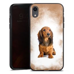 DeinDesign iPhone Xr Handy Silikon H&uuml;lle Case schwarz Handyh&uuml;lle Pet Dachshund Dog