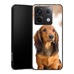 DeinDesign Xiaomi Redmi Note 13 Pro 5G Handy Silikon H&uuml;lle Case schwarz Handyh&uuml;lle Pet Dachshund Dog