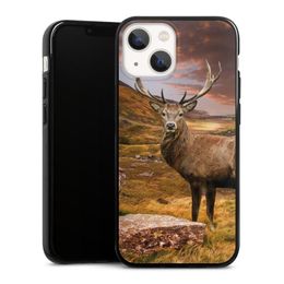 DeinDesign iPhone 13 Mini Handy Silikon Hülle Case schwarz Handyhülle Meadow Mountain Deer