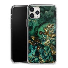 DeinDesign iPhone 11 Pro Max Handy Silikon H&uuml;lle Case transparent Handyh&uuml;lle Muster Glitzer Marble Silikon Case