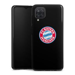 DeinDesign Galaxy A12 Handy Silikon H&uuml;lle Case schwarz Handyh&uuml;lle Official Licensed Product Fc Bayern M&uuml;nchen Logo