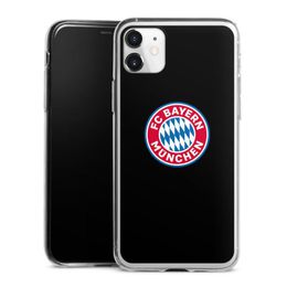 DeinDesign iPhone 11 Handy Slim Case Silikon Handyh&uuml;lle transparent H&uuml;lle extra d&uuml;nn Logo Official Licensed Product Fc Bayern M&uuml;nchen Silikon Slim Case