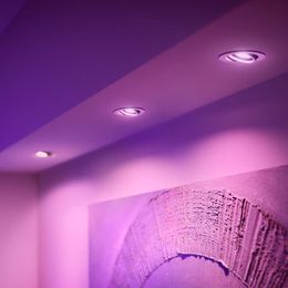 Philips Hue White & Color Ambiance Centura Einbauleuchte, 3er Set, GU10, 8720169319097,