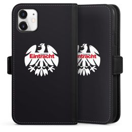 DeinDesign iPhone 11 Handy Klapph&uuml;lle Handyh&uuml;lle aus Kunst Leder schwarz Flip Case Eagle Retro Logo Sideflip mit Lasche