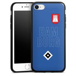 DeinDesign iPhone SE (2022) Handy Slim Case extra d&uuml;nn Silikon Handyh&uuml;lle schwarz H&uuml;lle Hamburger Sv Hamburg Official Licensed Product Silikon Slim Case