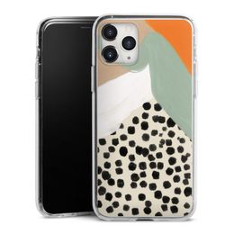 DeinDesign iPhone 11 Pro Max Handy Silikon H&uuml;lle Case transparent Handyh&uuml;lle Abstract Kunst Boho Silikon Case