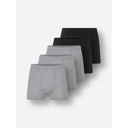 KINGsCLUB Herren Hose kurz, 3x grau-meliert + 2x schwarz, Gr&ouml;&szlig;e 6