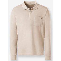 Catamaran Herren Langarm-Poloshirt, elfenbein, Gr&ouml;&szlig;e 44/46