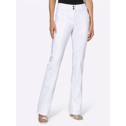 Heine Witt Damen Bootcuthose aus Techno-Stretch, wei&szlig;, Gr&ouml;&szlig;e 18