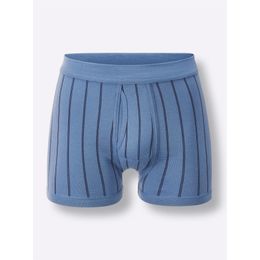 w&auml;schepur men Herren Hose kurz, hellblau-gestreift, Gr&ouml;&szlig;e 8