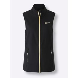 Catamaran Sports Damen Funktionsweste mit Rei&szlig;verschluss-Taschen, schwarz-zitrone, Gr&ouml;&szlig;e 36/38
