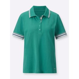 WITT Damen Poloshirt in Pikee-Qualit&auml;t, smaragd, Gr&ouml;&szlig;e 46