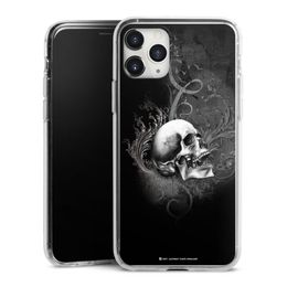 DeinDesign iPhone 11 Pro Max Handy Silikon H&uuml;lle Case transparent Handyh&uuml;lle Gothic Skull Skulls Silikon Case