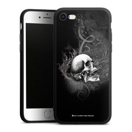 DeinDesign iPhone SE (2020) Handy Premium Silikon H&uuml;lle Handyh&uuml;lle schwarz Case Gothic Skulls Skull Silikon Premium Case