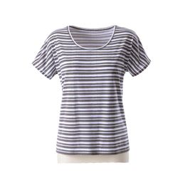 WITT Damen T-Shirt im Streifen-Dessin, taupe-gestreift, Gr&ouml;&szlig;e 52